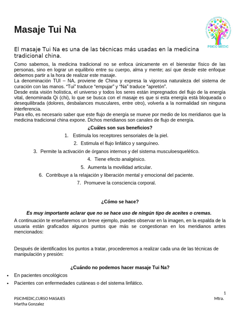 Tui Na | PDF | Masaje | Qi