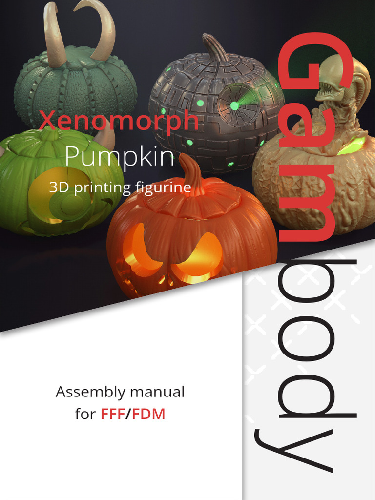 Xenomorph Pumpkin 3D Printing Manual | PDF