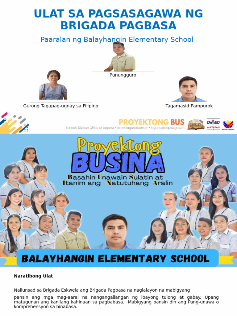 Brigada Pagbasa Balayhangin Es | PDF