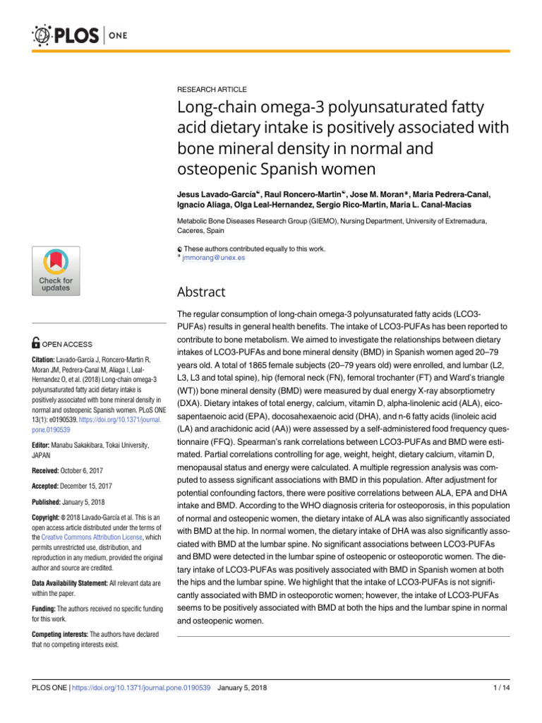 BMD Omega-3 | PDF | Omega 3 Fatty Acid | Osteoporosis