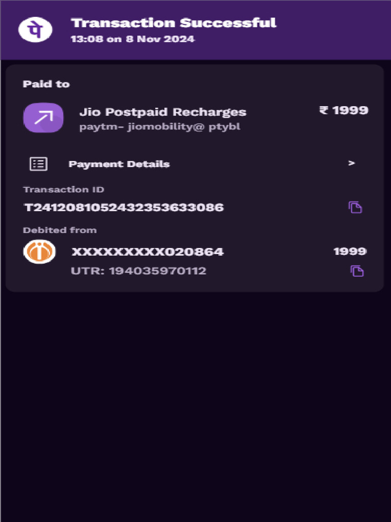 Nov Postpaid Bills | PDF