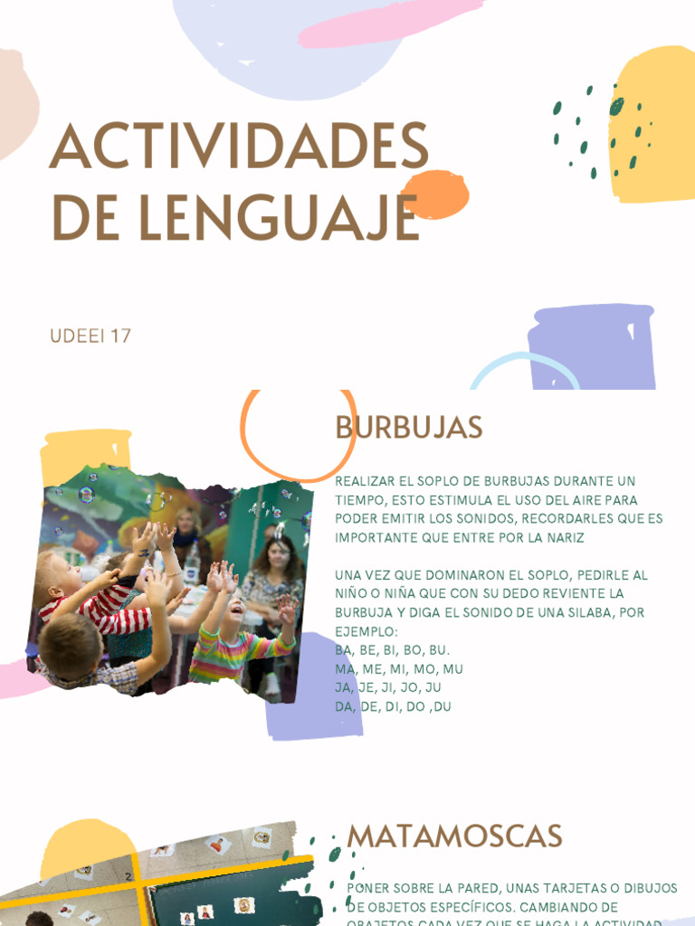 Actividades de Lenguaje para Niños | PDF