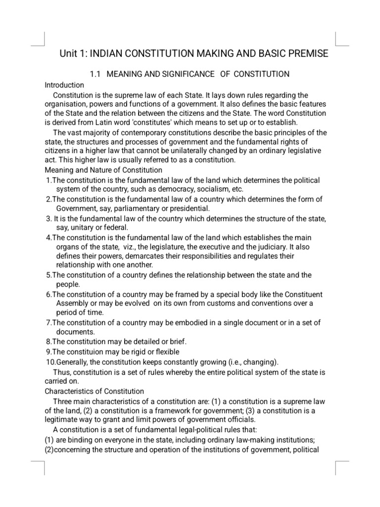Indian Constitution: Making & Significance | PDF | Constitution ...