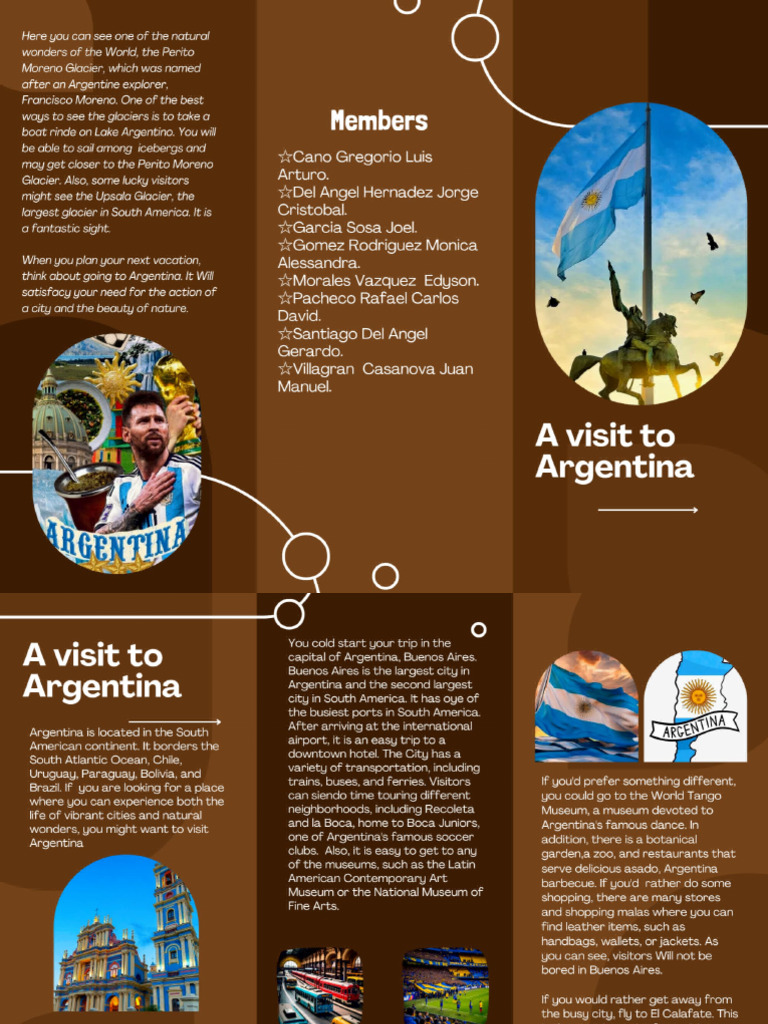 Triptico Ingles Argentina | PDF | South America | Argentina