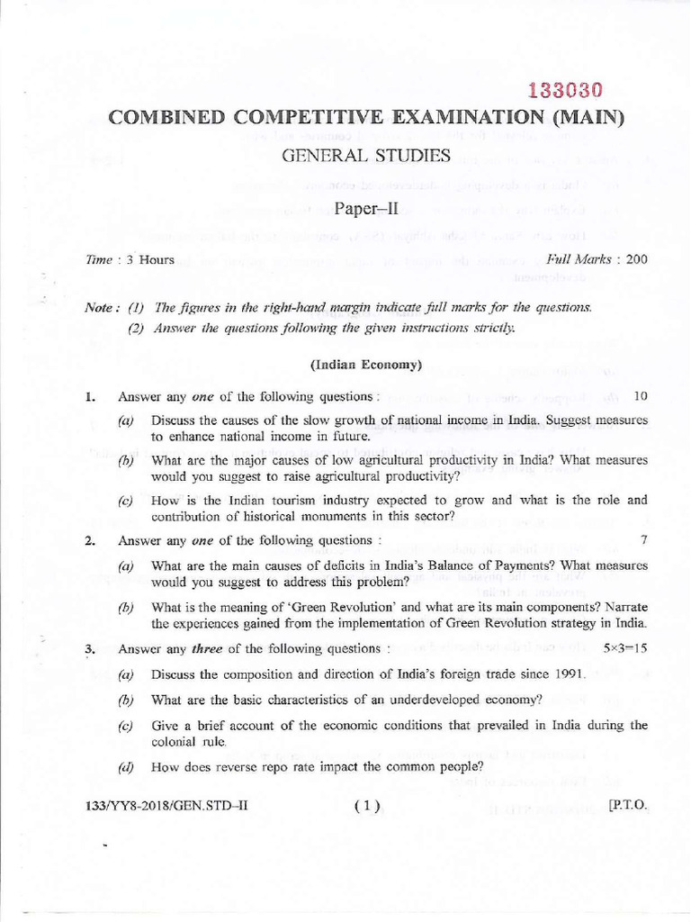 Appsc Cce Main 201718 General Studies II Compressed | PDF