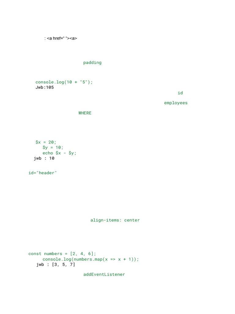 Panduan Singkat HTML, CSS, JS, SQL, PHP | PDF
