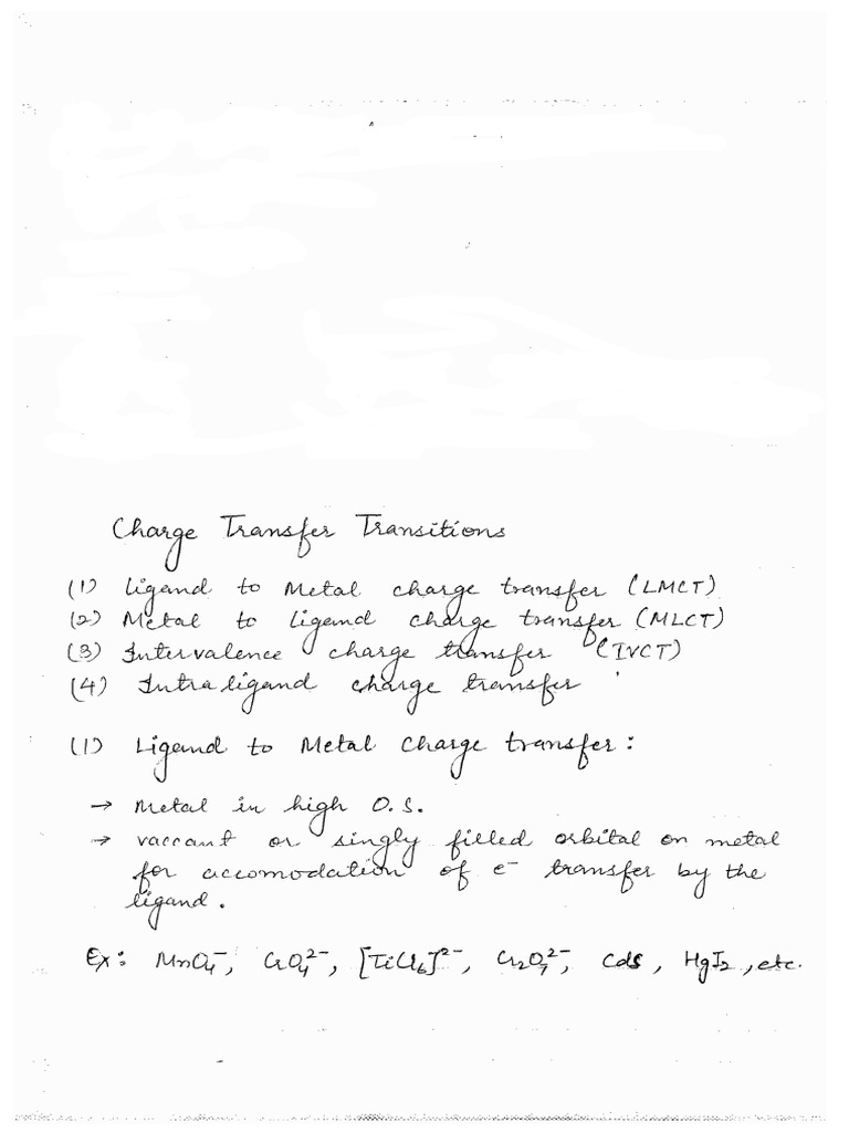 Charge Transfer Spectra | PDF