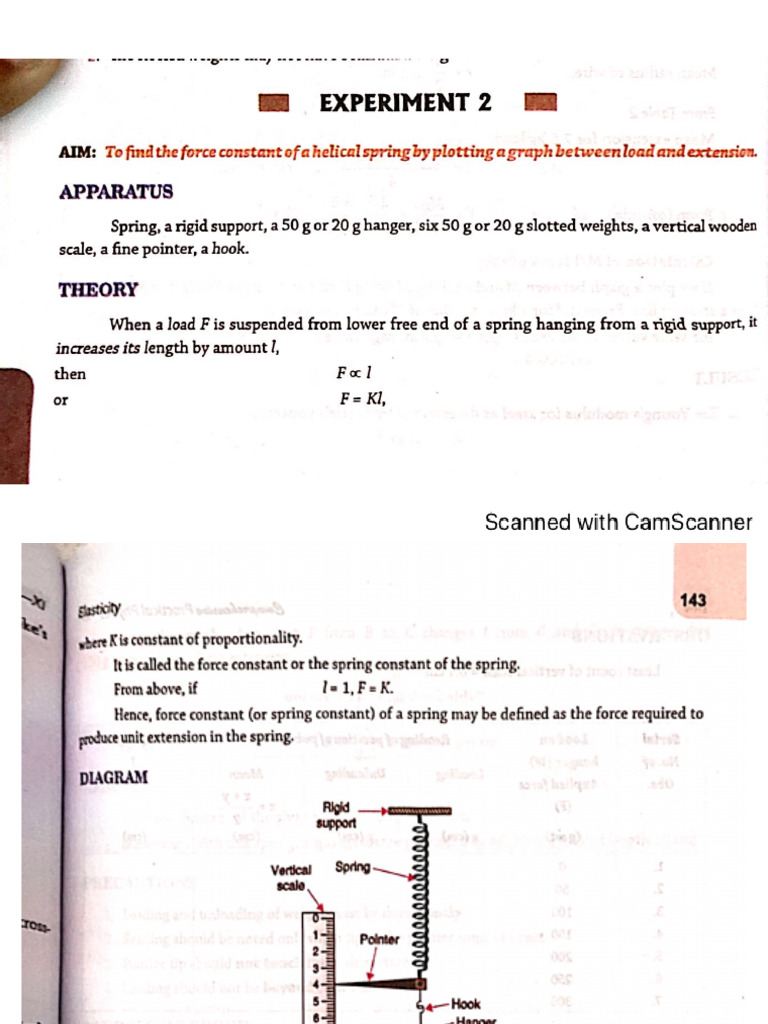 Experiment Helical spring | PDF