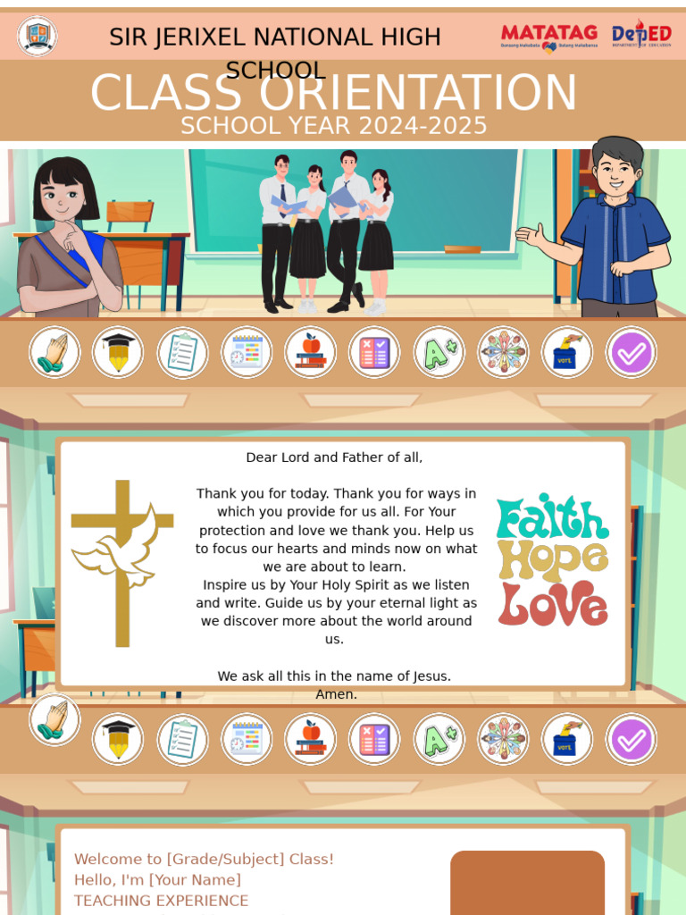 Class Orientation Template | PDF