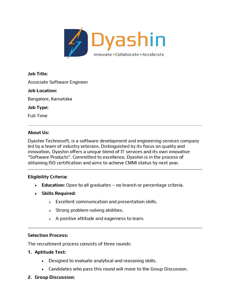 Dyashin Technosoft JD | PDF