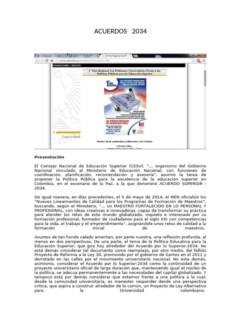Acuerdos 2034 | PDF | Colombia