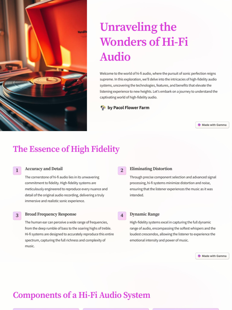 Discovering Hi-Fi Audio Essentials | PDF | Loudspeaker | Sound ...