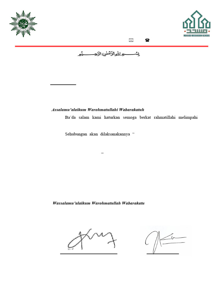 surat undangan PC IPM | PDF