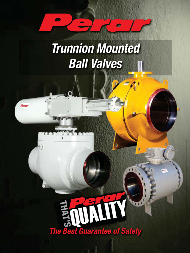 Perar Trunnion Ball Valves - FPD | PDF | Valve | Materials
