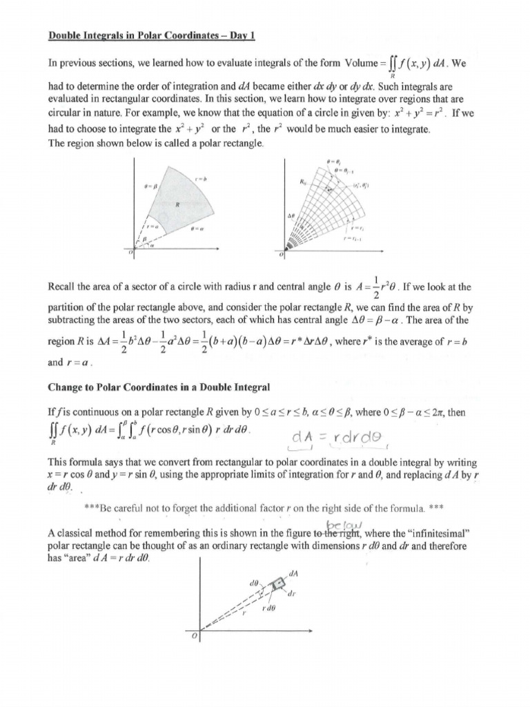 Double+Integrals+in+Polar+Coordinates Day+1 Key | PDF
