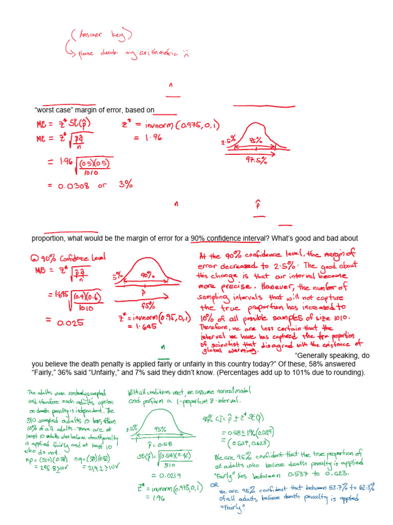 WS1_Exemplar+Confidence+Intervals+for+Proportions | PDF | Opinion Poll ... WS1_Exemplar+Confidence+Intervals+for+Proportions | PDF | Opinion Poll ...