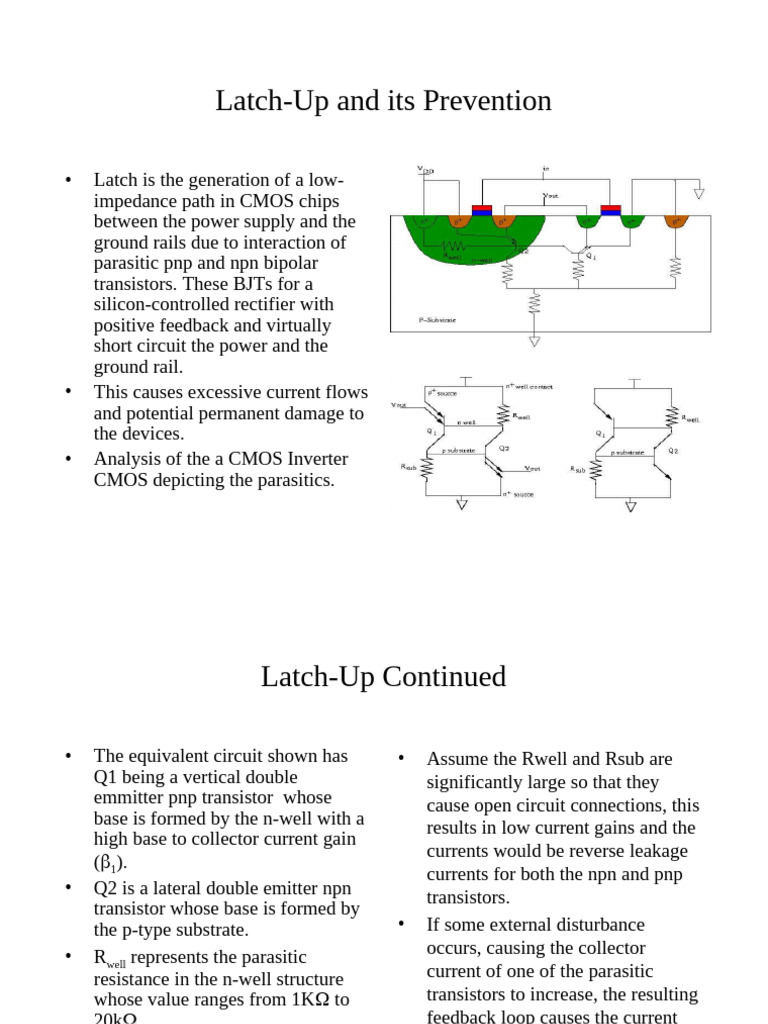 Preventing Latch-Up in CMOS Circuits | PDF | Bipolar Junction ...