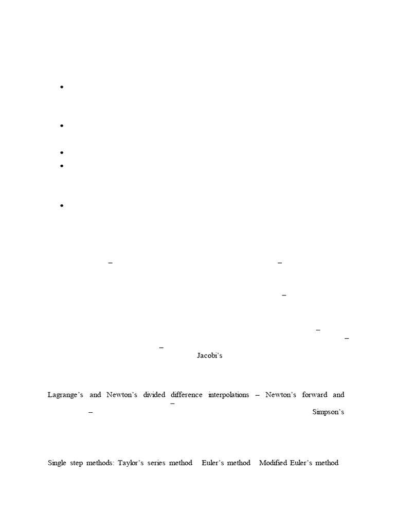 MA23211-SNM -SYLLABUS | PDF | Numerical Analysis | Eigenvalues And Eigenvectors