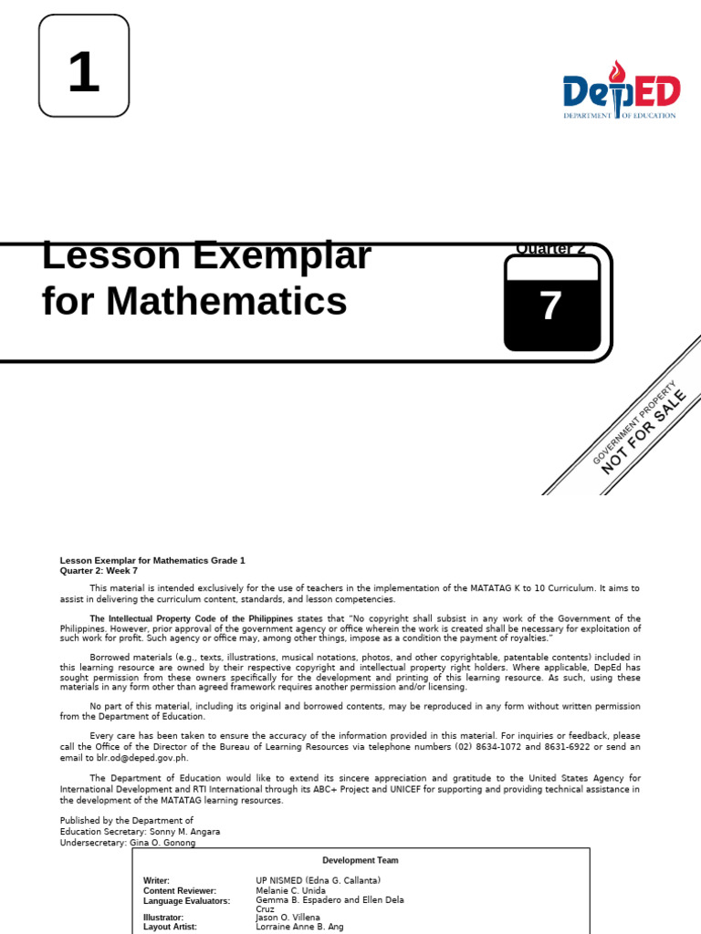 LE_MATH 1 Q2_W7 | PDF | Copyright | Learning