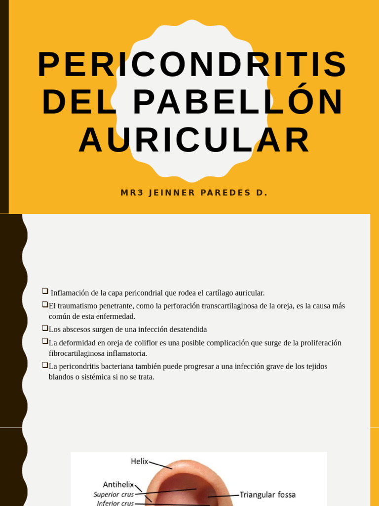 Pericondritis del pabellón auricular | PDF | Pseudomonas Aeruginosa ...