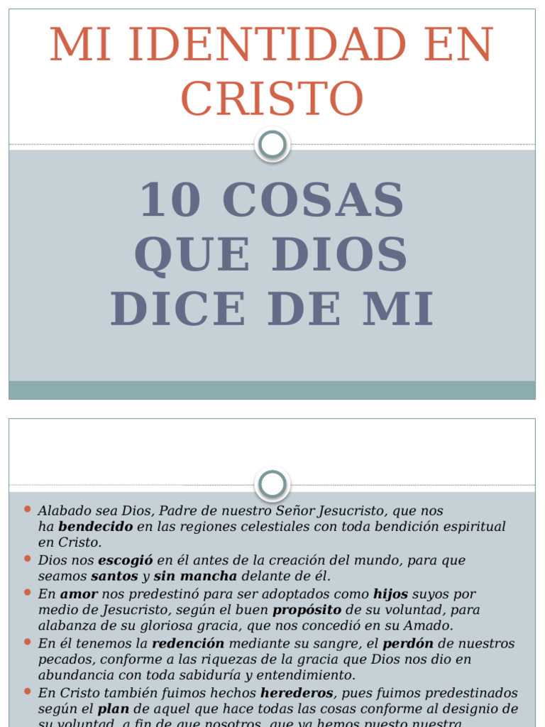 Mi Identidad en Cristo | PDF