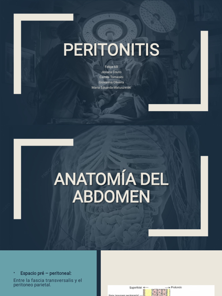 Clasificación y síntomas de peritonitis | PDF | Peritoneo | Abdomen
