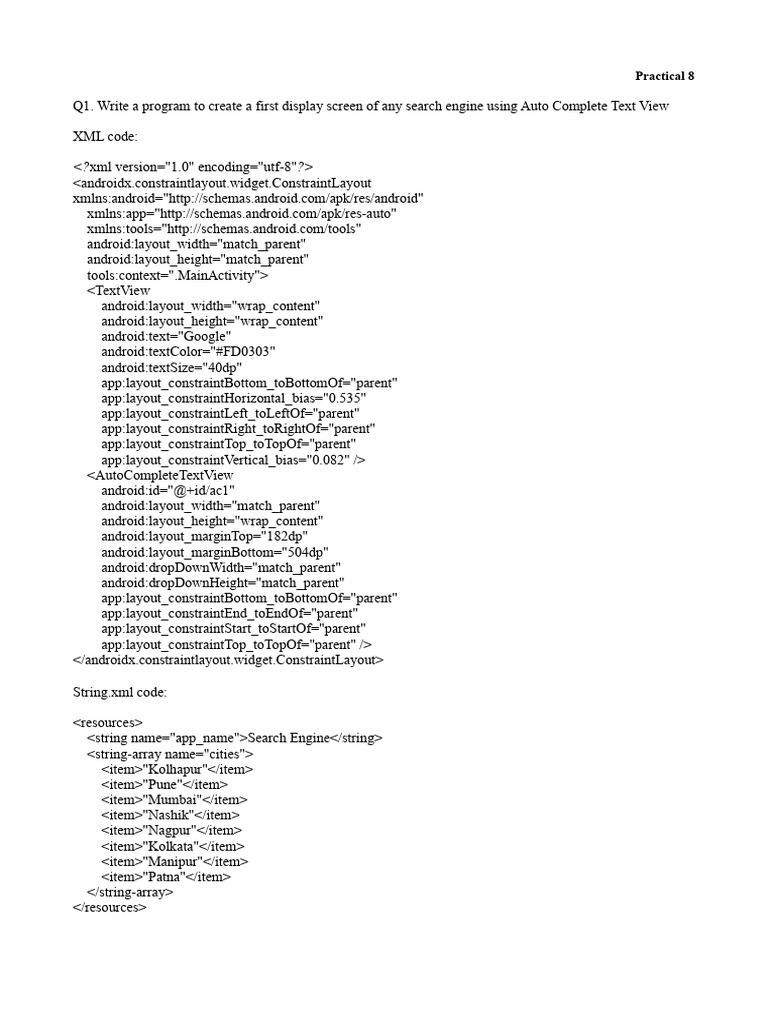 pr8 | PDF | Android (Operating System) | Personal Digital Assistant