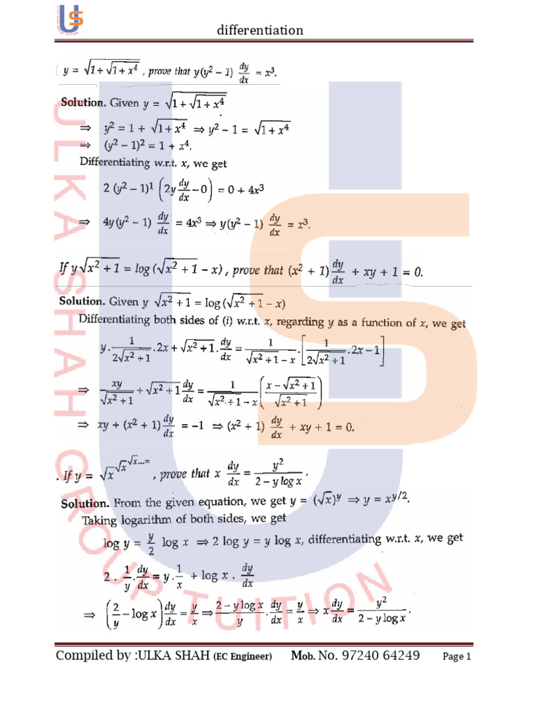 Differentiation Ws - Watermark | PDF