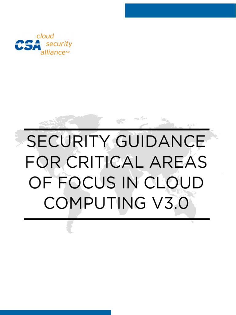 Security Guidance For Critical Areas of Focus in Cloud Computin | PDF | Software As A Service ...