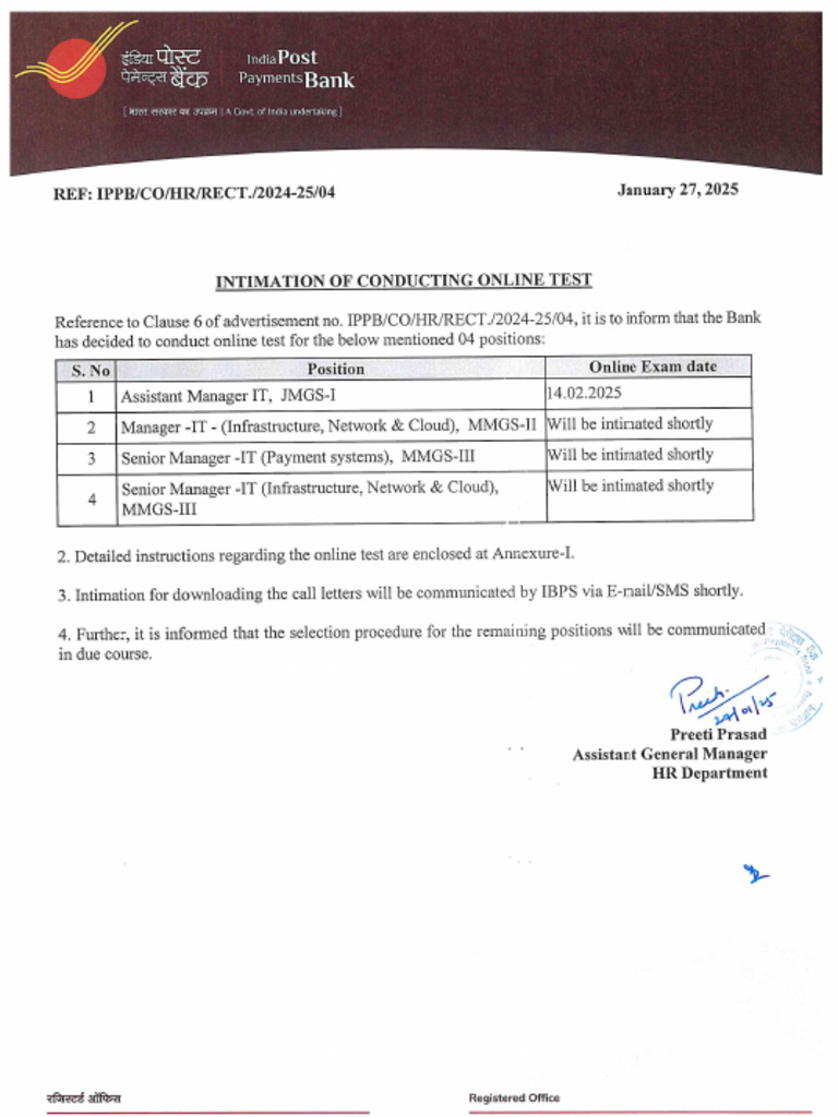 IPPB Test Inforrmation | PDF