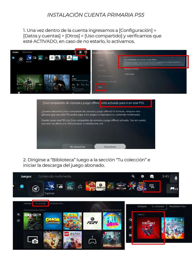 INSTALACIÓN PRIMARIA PS5 | PDF