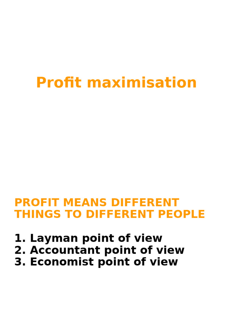 Profit Maximization | PDF | Profit (Economics) | Economies