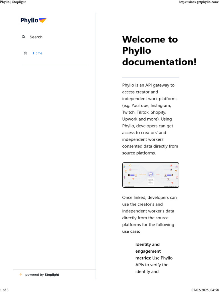 Phyllo APIs | PDF | Internet | World Wide Web