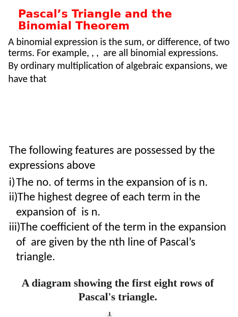 Binomial Theorem | PDF | Arithmetic | Number Theory