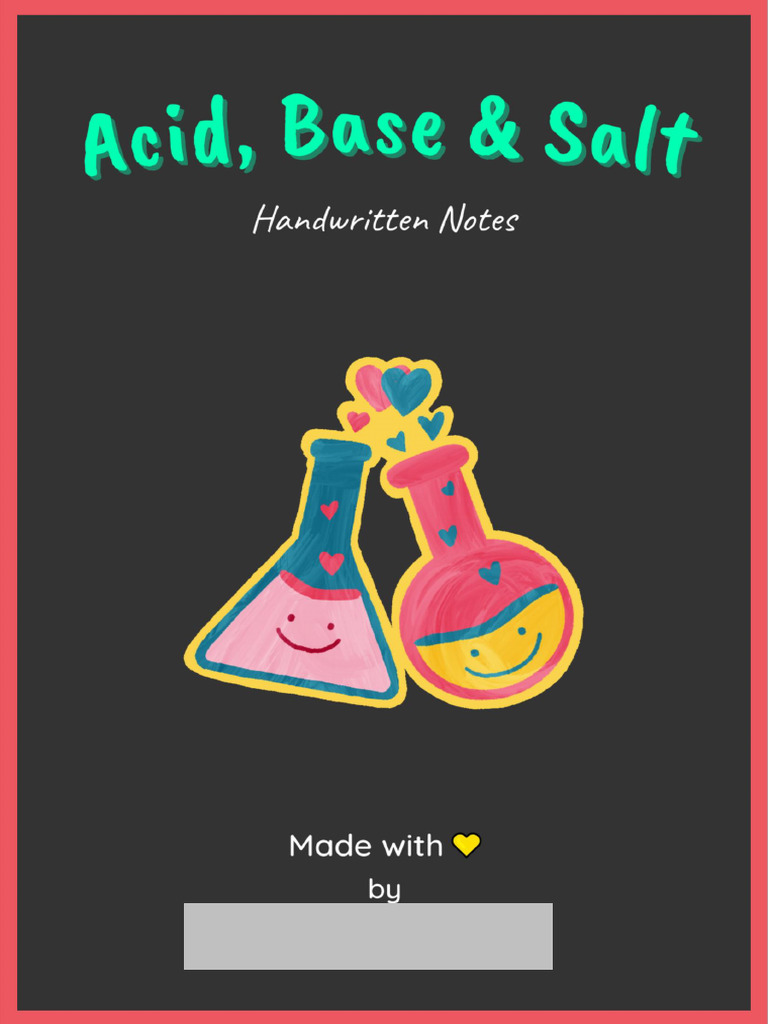 Acid Base Salts Notes by Amit Sir | PDF | Hydroxide | Sodium Carbonate