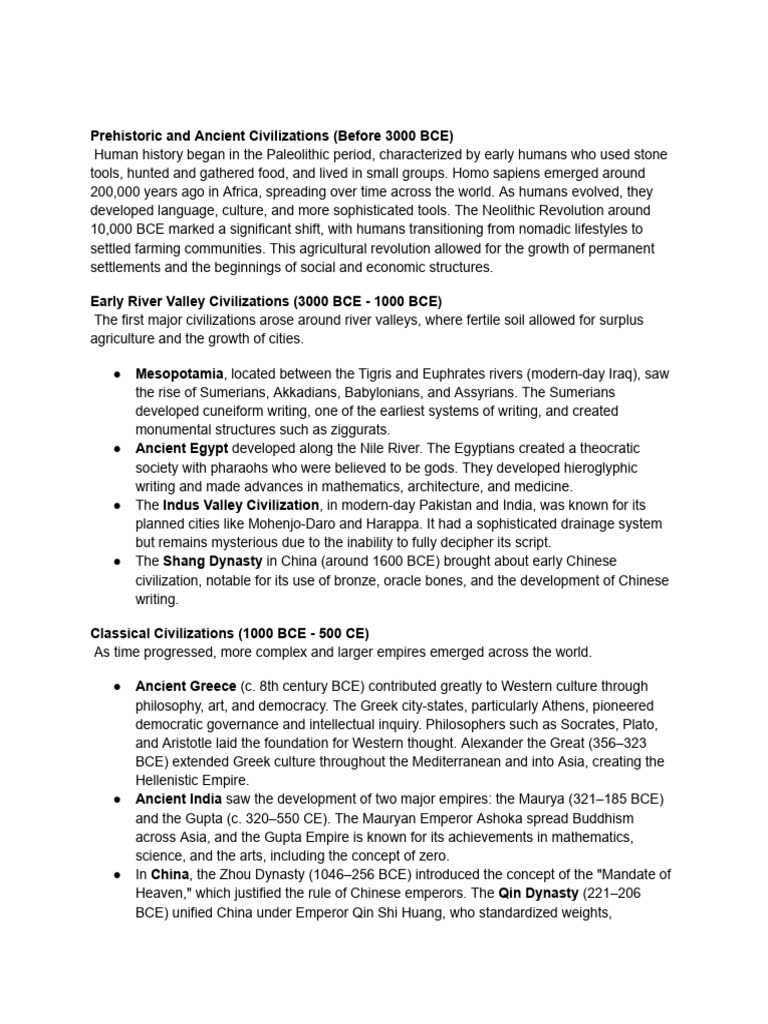 Ap world history unit 1 | PDF | Ancient History | Mesopotamia