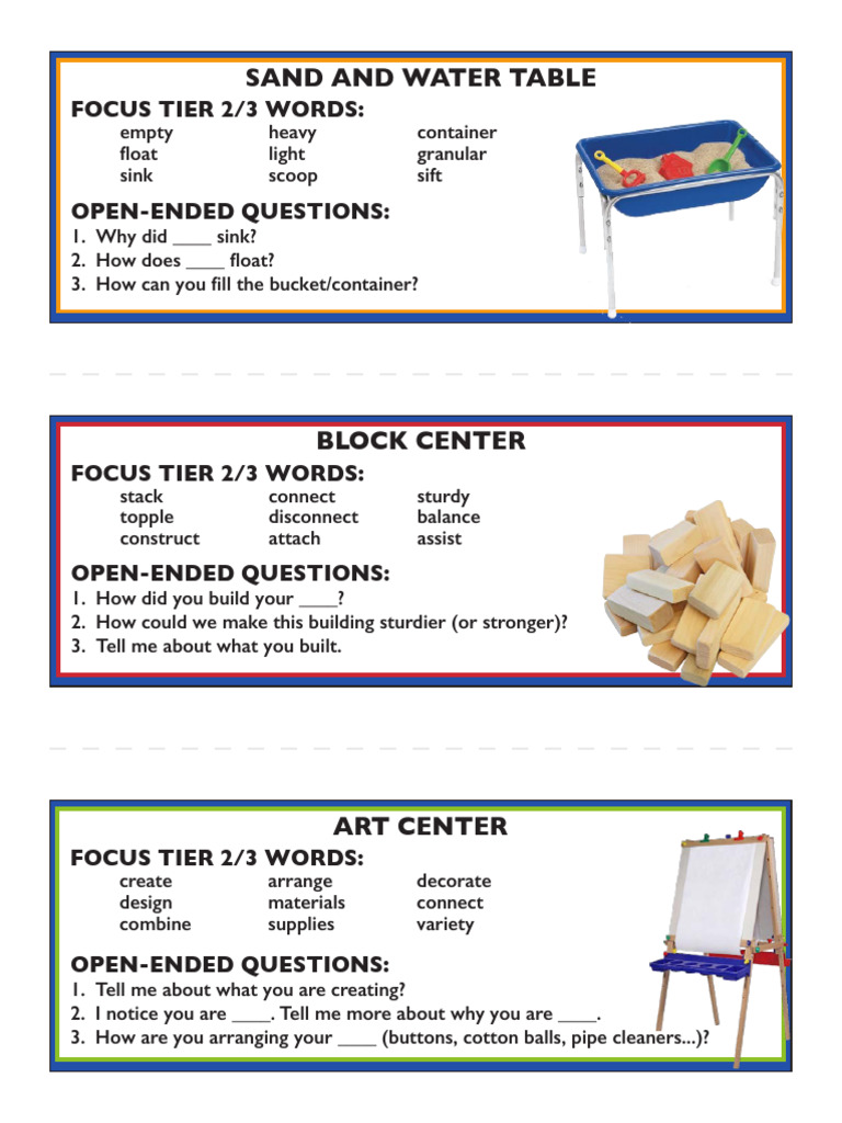 Open-Ended Questions for Preschool Centers | PDF