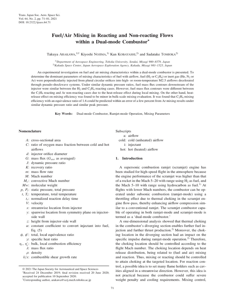 Large eddy simulation of transverse single_double jet in supersonic crossflow | PDF | Combustion ...