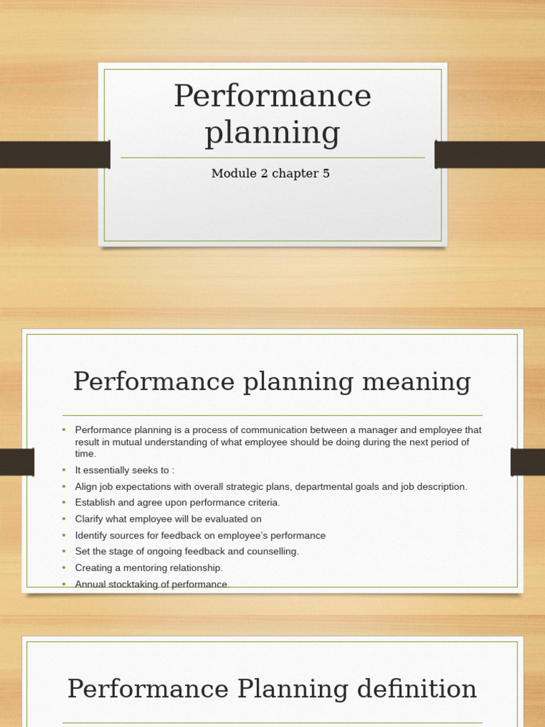 Performance planning | PDF | Goal | Social Psychology