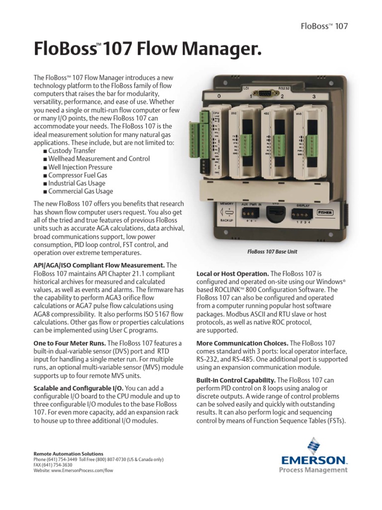 Flow Boss Manager - Emerson | PDF | Input/Output | Manufactured Goods