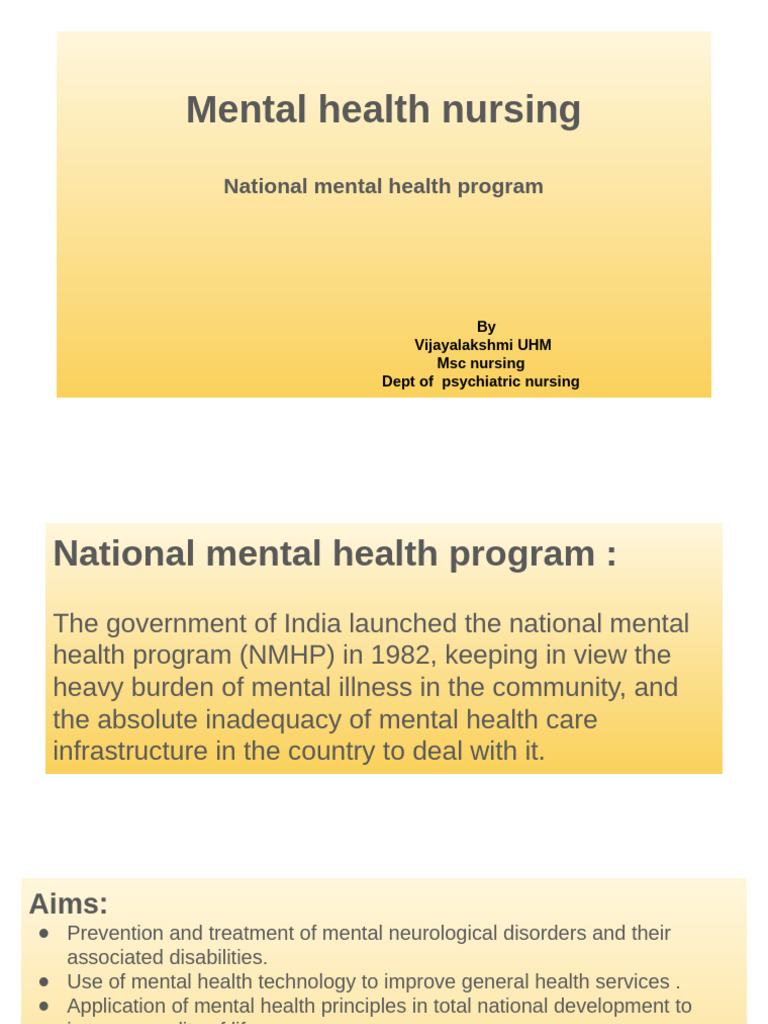 National Mental Health Program | PDF | Mental Health | Psychiatry