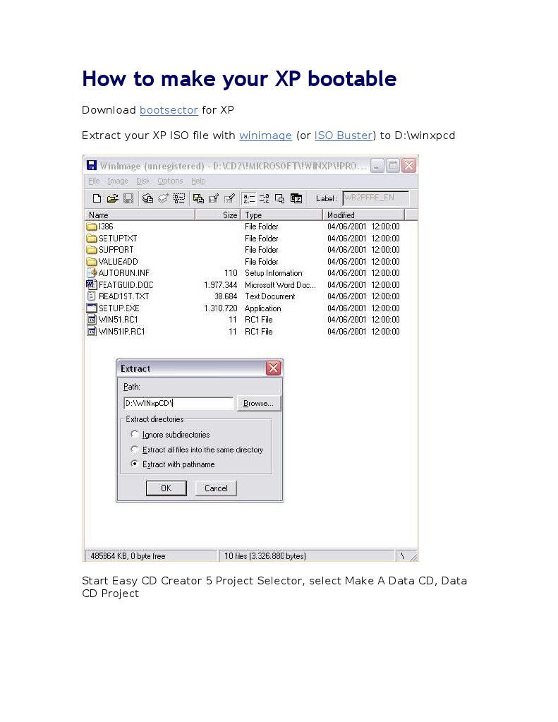 How To Make Your Windows XP Bootable | PDF