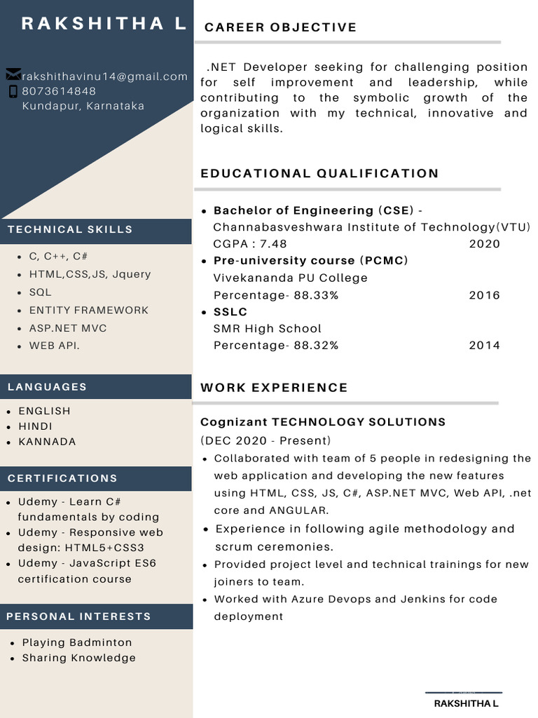 Rakshitha_L_Resume | PDF