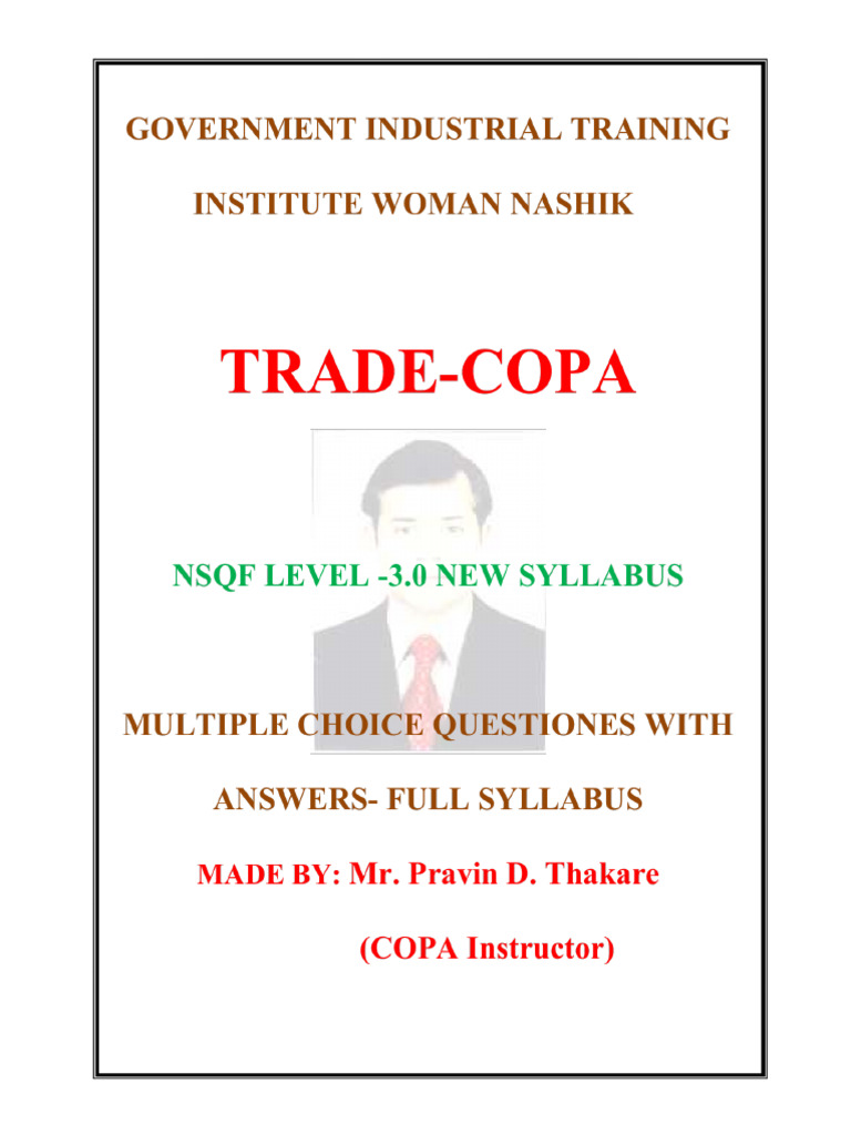 Final MCQ Copa NSQF 3.0 New Syllabus | PDF