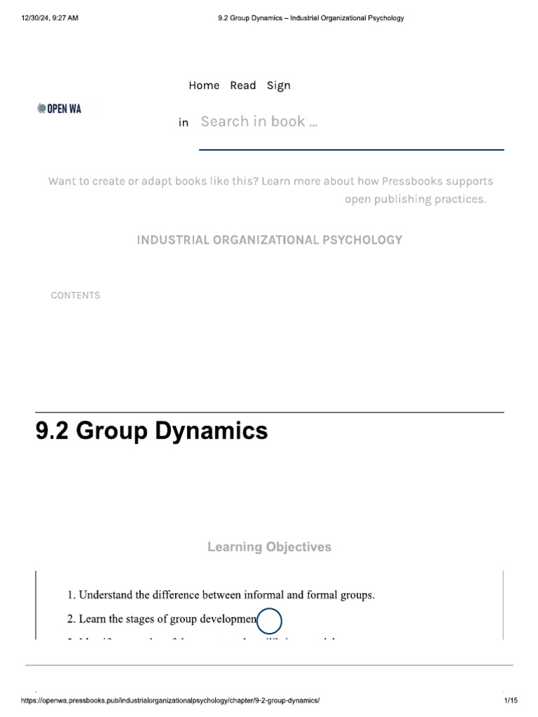Group Dynamics 3 | PDF