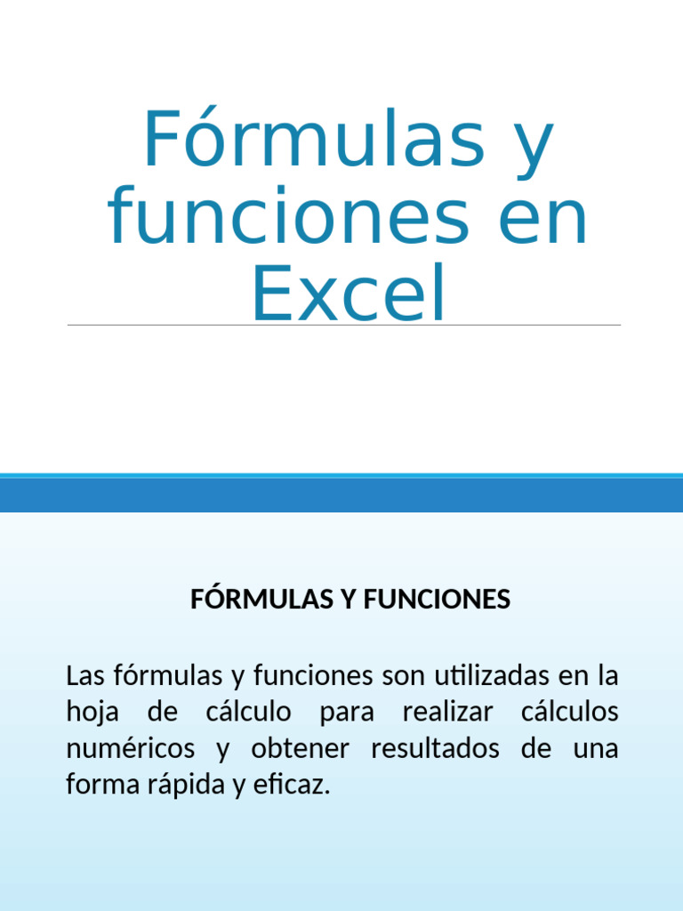 Fórmulas y Funciones en Excel | PDF | Hoja de cálculo | Matemáticas