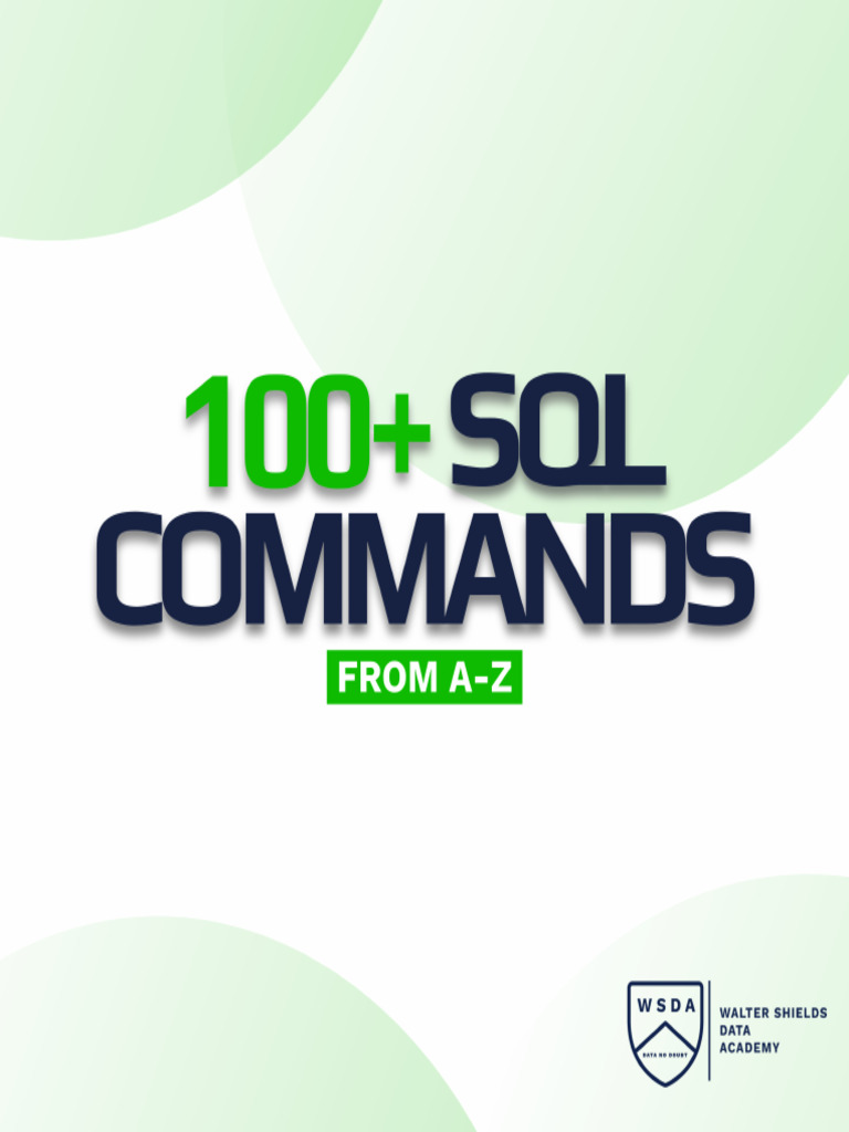 100+ SQL Commands | PDF