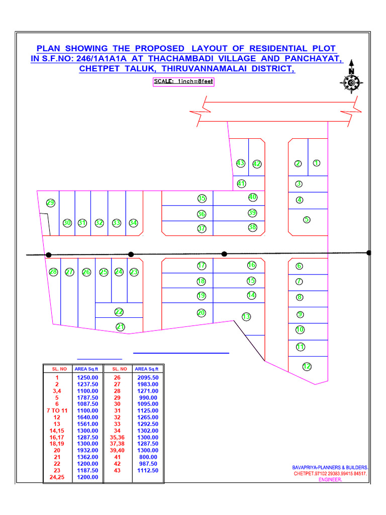 Proposed Residential Plot Layout Plan | PDF