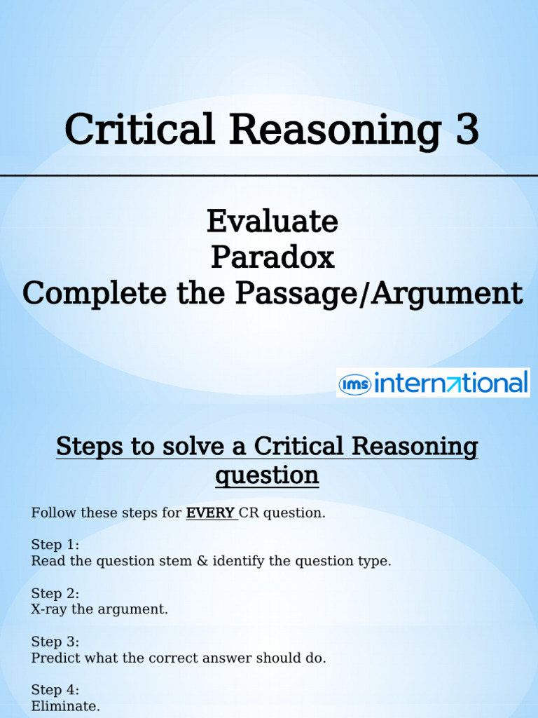 CR 3 | PDF | Argument | Infection