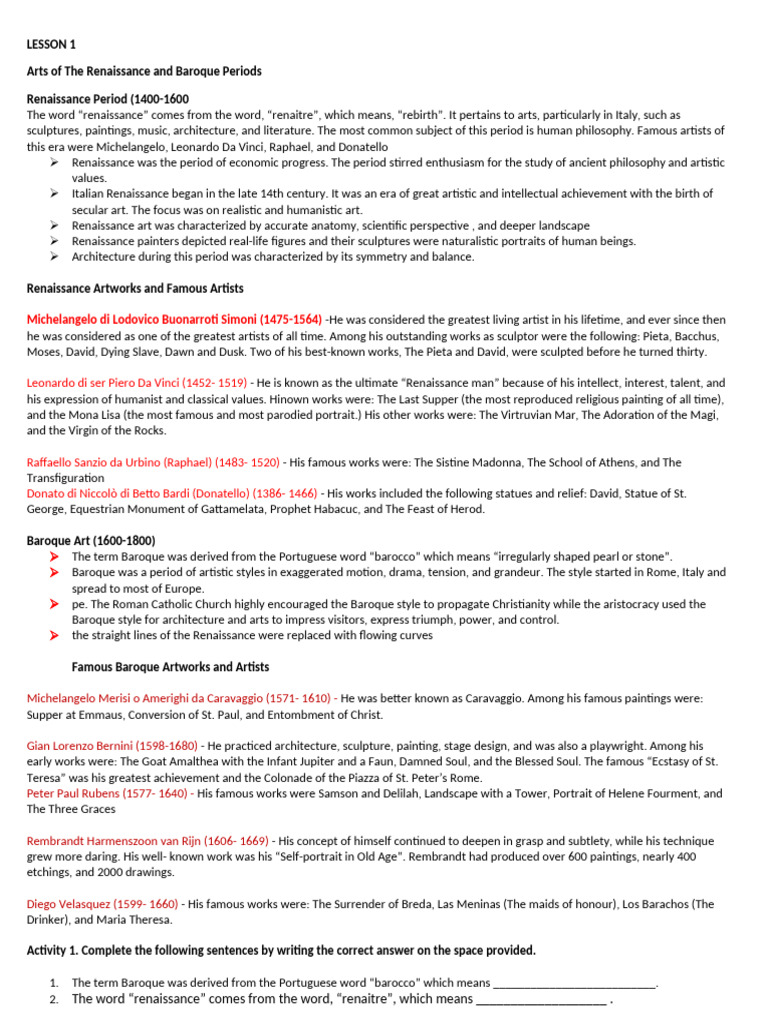 Mapeh 9 (Week 3 Futsal Members) | PDF | Renaissance Art | Renaissance